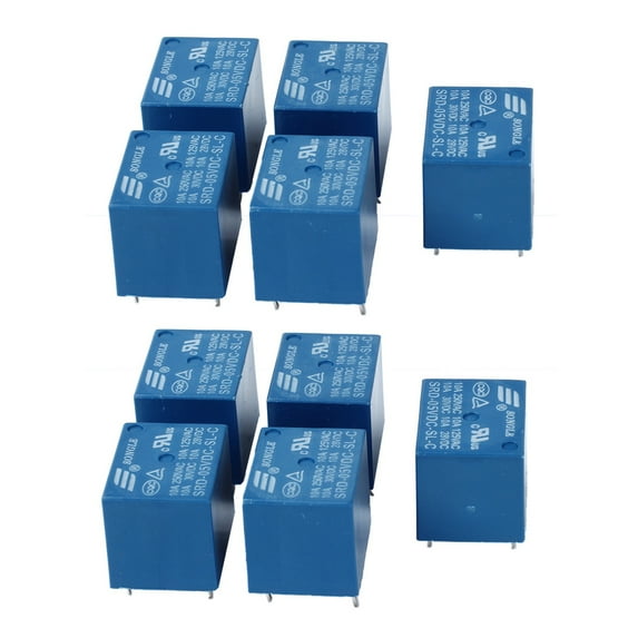 New Arrivals 10 Piece 5V DC Mini Power Relay PCB Type - Walmart.com