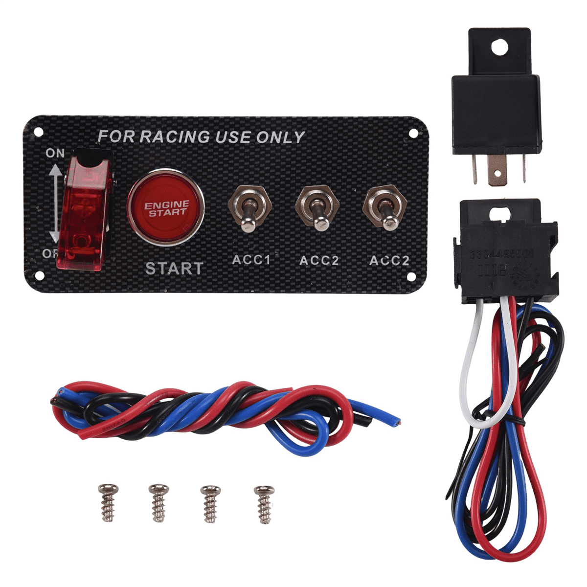 New Arrivals 12V Car Ignition Switch Engine Start Push Button 3 Toggle ...