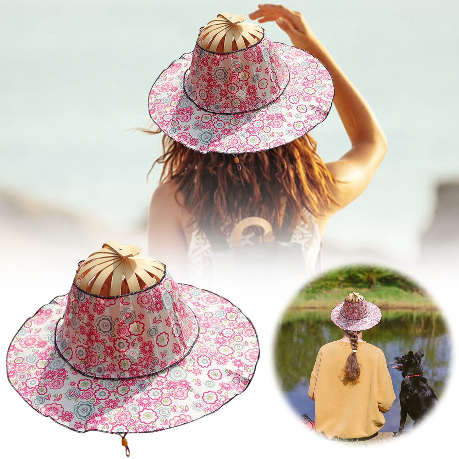 New Arrivals-2 in 1 Folding Fan Hat-New Summer Fashionable Fan Hat ...