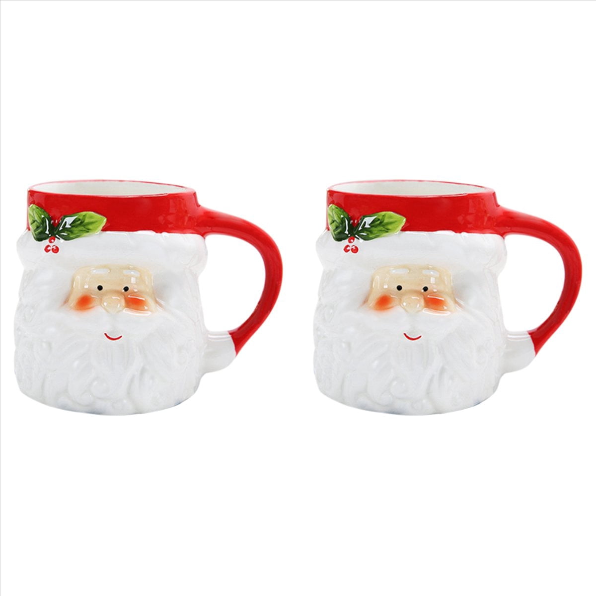 New Arrivals 2X 400Ml Mug Cartoon Cute Kawaii Christmas 3D Ceramic Cup ...
