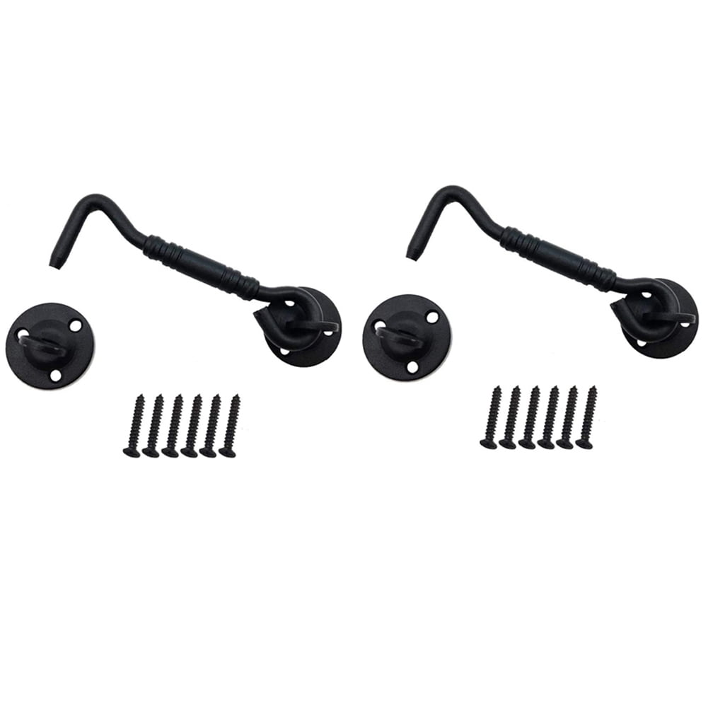 New Arrivals 2X Barn Door Lock, 4 Inch Stainless Steel Hook & Eye Latch ...