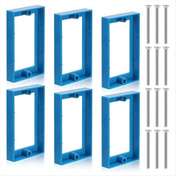 New Arrivals 6pcs 1/2inch Single Gang Receptacle Outlet Box Extenders,Electric Extender with 12 ...