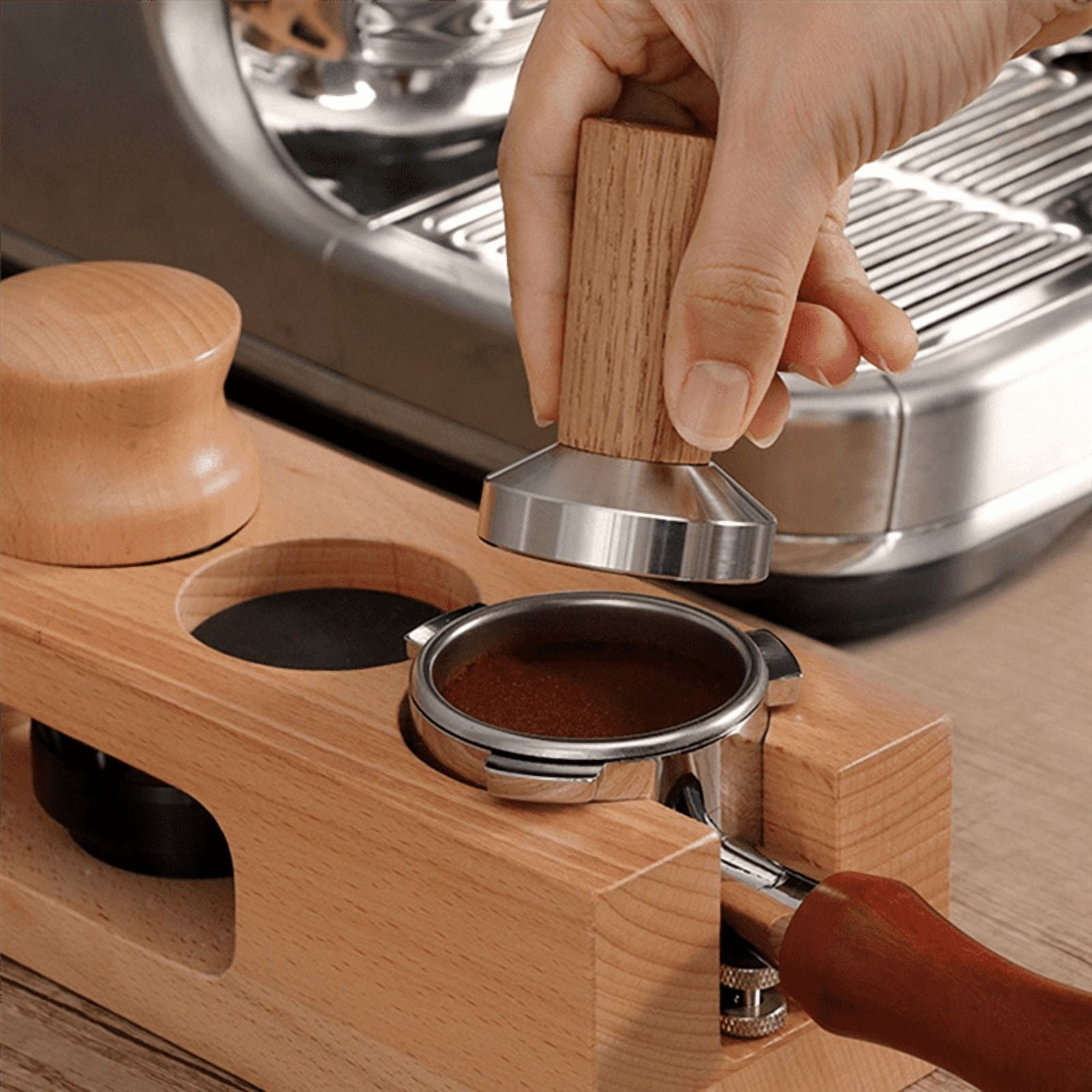New Arrivals Coffee Tamper Espresso Stamp: Real Wood Handle, 51mm ...