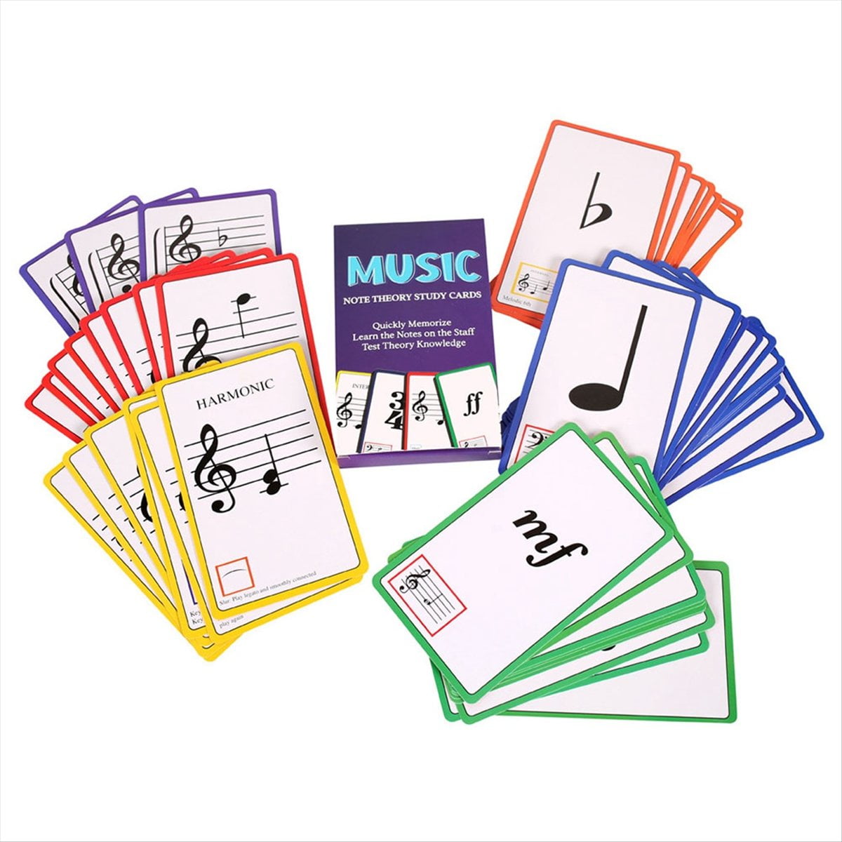 New Arrivals Music Flash Cards Colored Copper Plate Paper Piano Color ...