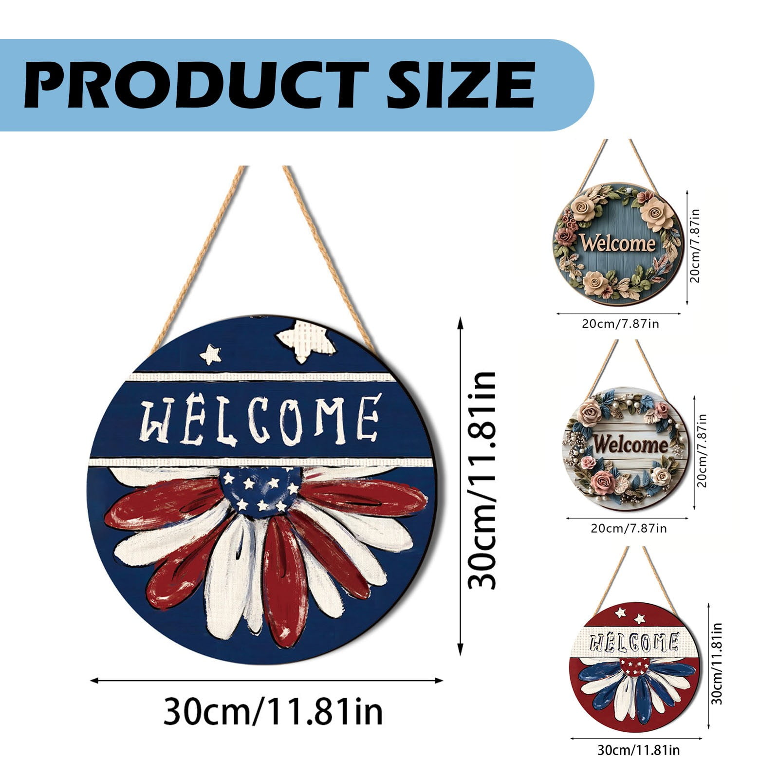 New Arrivals--Toyeng "Spring Welcome" Wooden Door Hanger – Circular ...