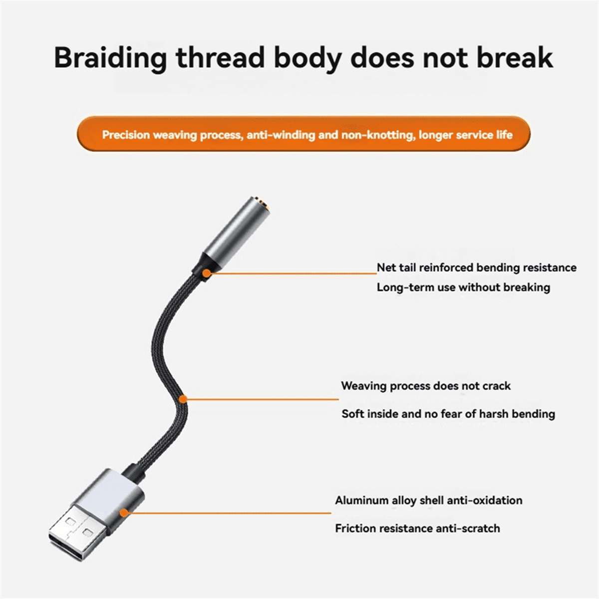 New Arrivals USB to 3.5mm Jack Audio Adapter Headset A Female External ...