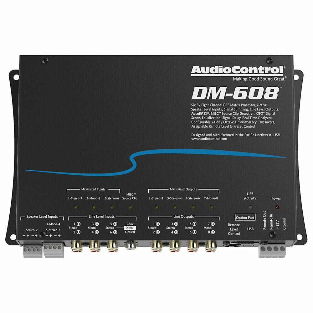 Audio Control DM-608 Digital Signal Processor Stereo Equalizer with 6 ...