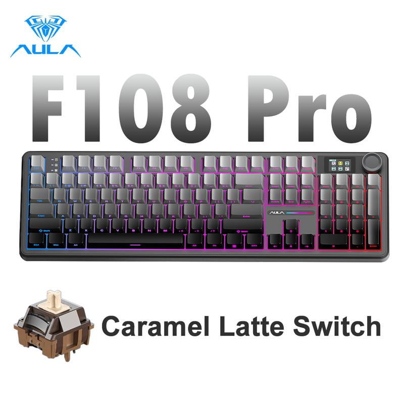 [New]Aula F108 Pro Full Size Wireless Mechanical Gaming Keyboard With ...