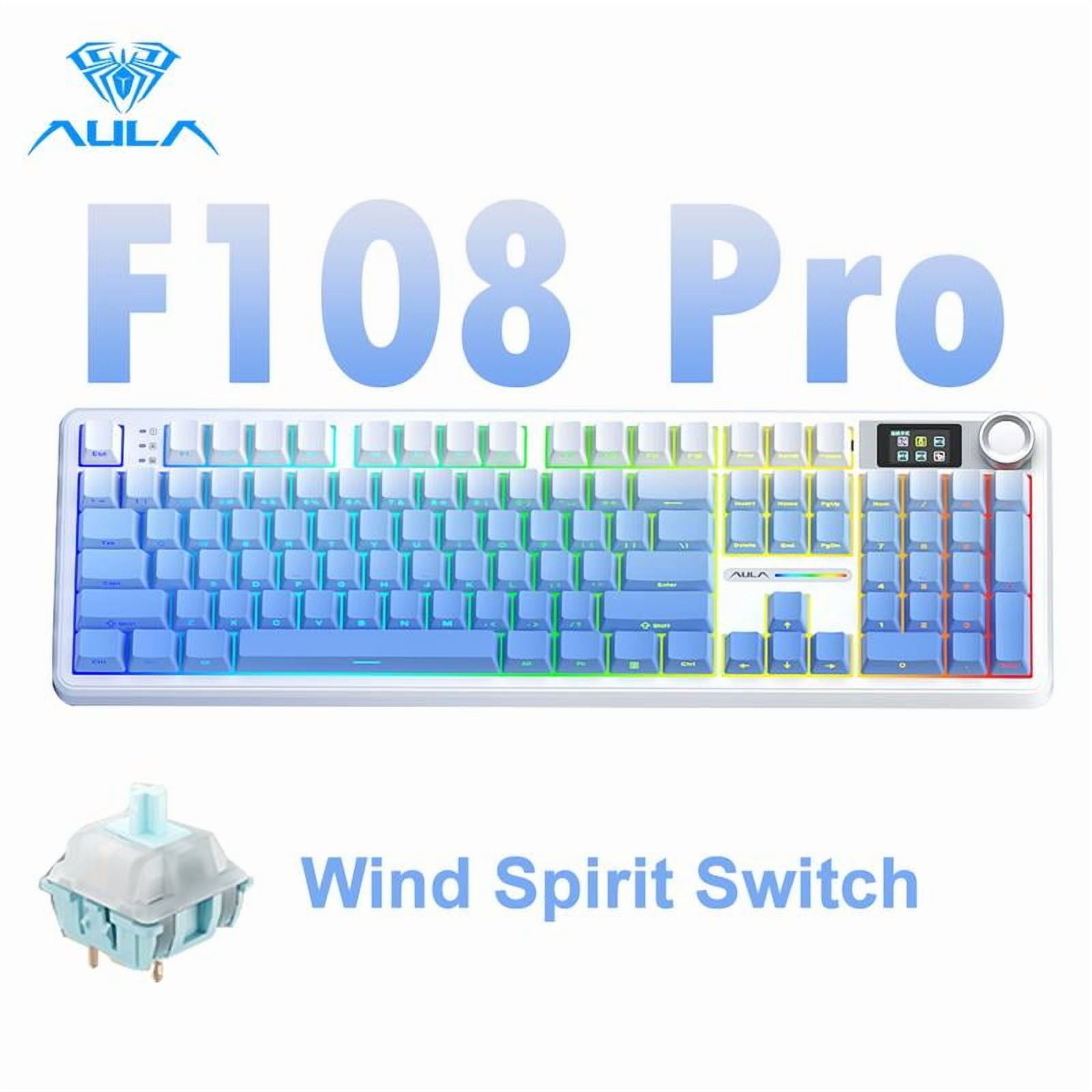 [New]Aula F108 Pro Full Size Wireless Mechanical Gaming Keyboard With ...
