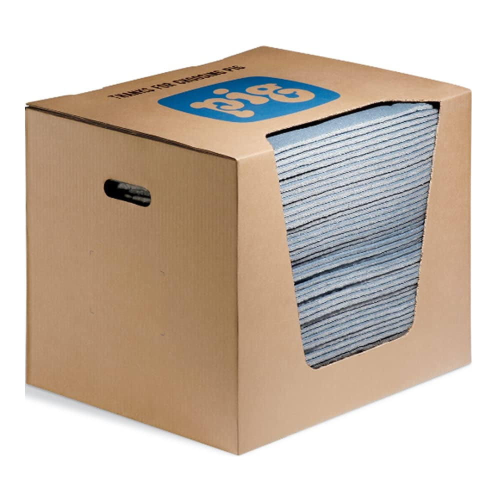 New BLU106 Blue Absorbent Mat Pad in Dispenser Box, Heavy-Weight (Pack ...