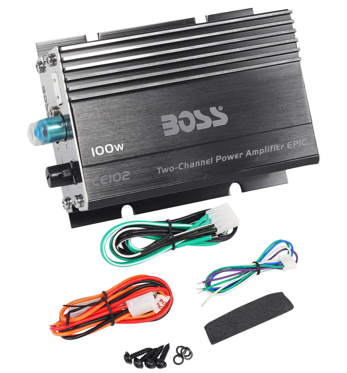 New BOSS CE102 100 Watt 2 Channel Mini Car/Motorcycle/ATV Audio Power ...