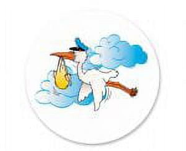 New Baby Stork -1/4 (Quarter Sheet) Edible Photo Image Cake Decoration ...