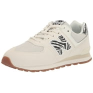 New Balance WL574EVG Women's Walking Shoes, Low Top Lace Up Suede Mesh Sneakers, Grey, Size 7.5 ...