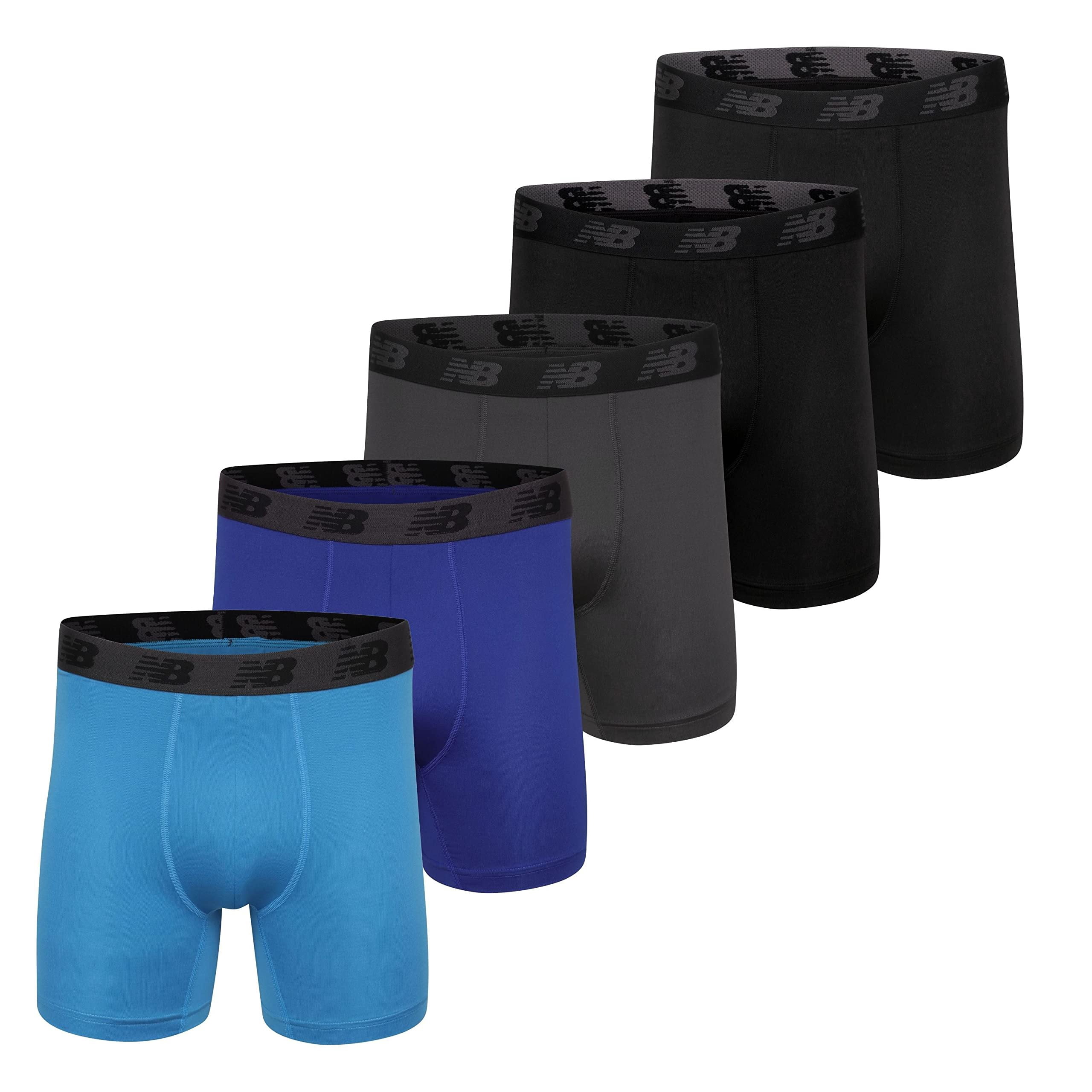 New Balance Men's Contoured Pouch Performance Boxer Briefs, Black ...