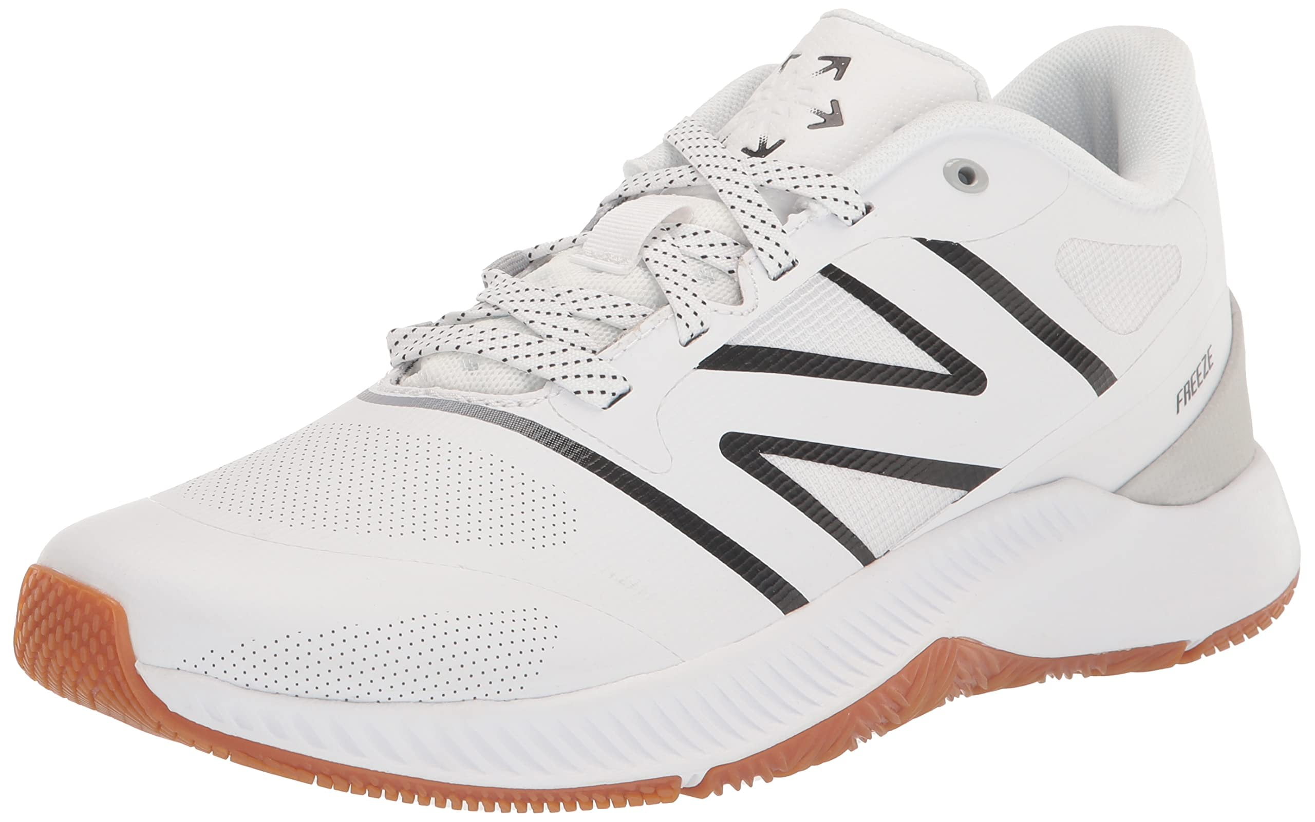 New Balance Men's FreezeLX V4 Box Lacrosse Shoe, White/Gum/Arctic Fox ...