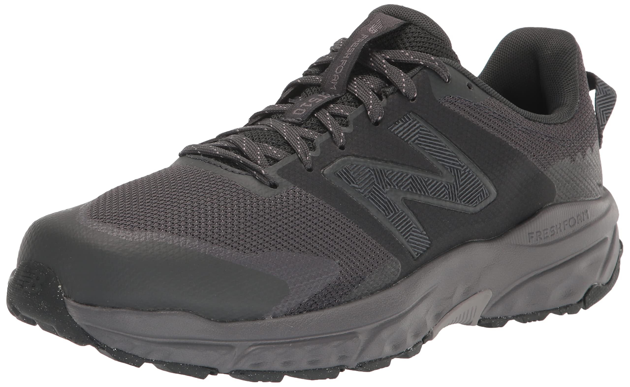 New Balance Men's Fresh Foam 510 V6 Trail Running Shoe, Black/Grey ...