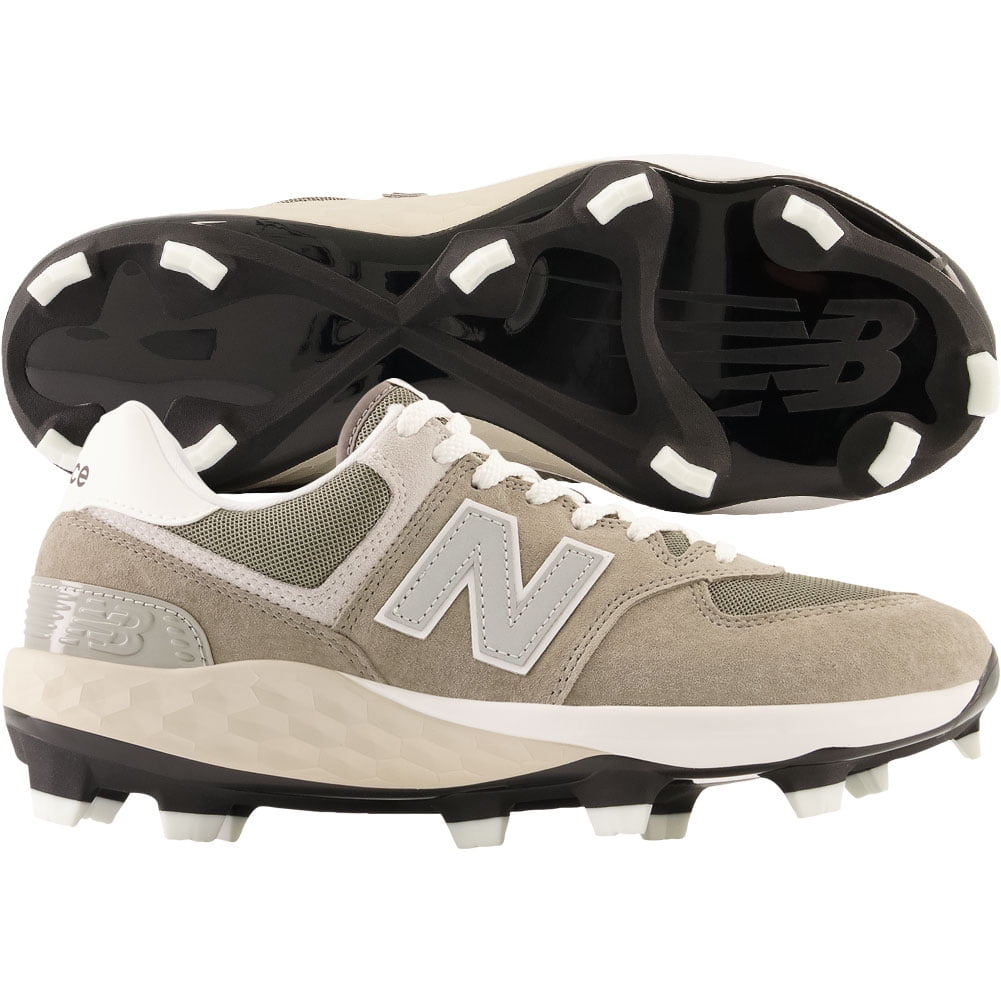 New Balance Men's Fresh Foam 574 Low Molded Baseball Cleat Grey Medium ...