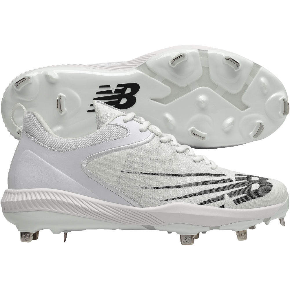 New Balance Men's Fuel Cell 4040V6 Low Metal Baseball Cleats White ...