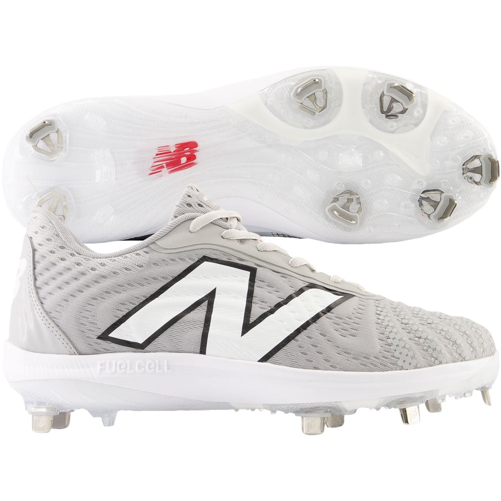 New Balance Men's Fuelcell 4040V7 Low Metal Baseball Cleat Grey/White ...