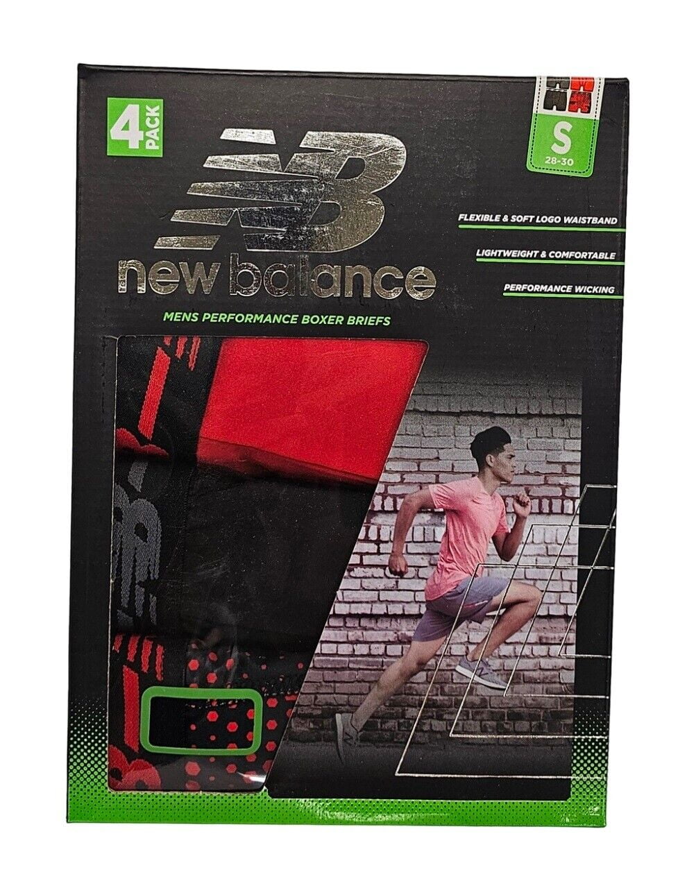 New Balance Men's Performans Boxer Briefs - NB3017-4 (Magnet/Black/Hex ...