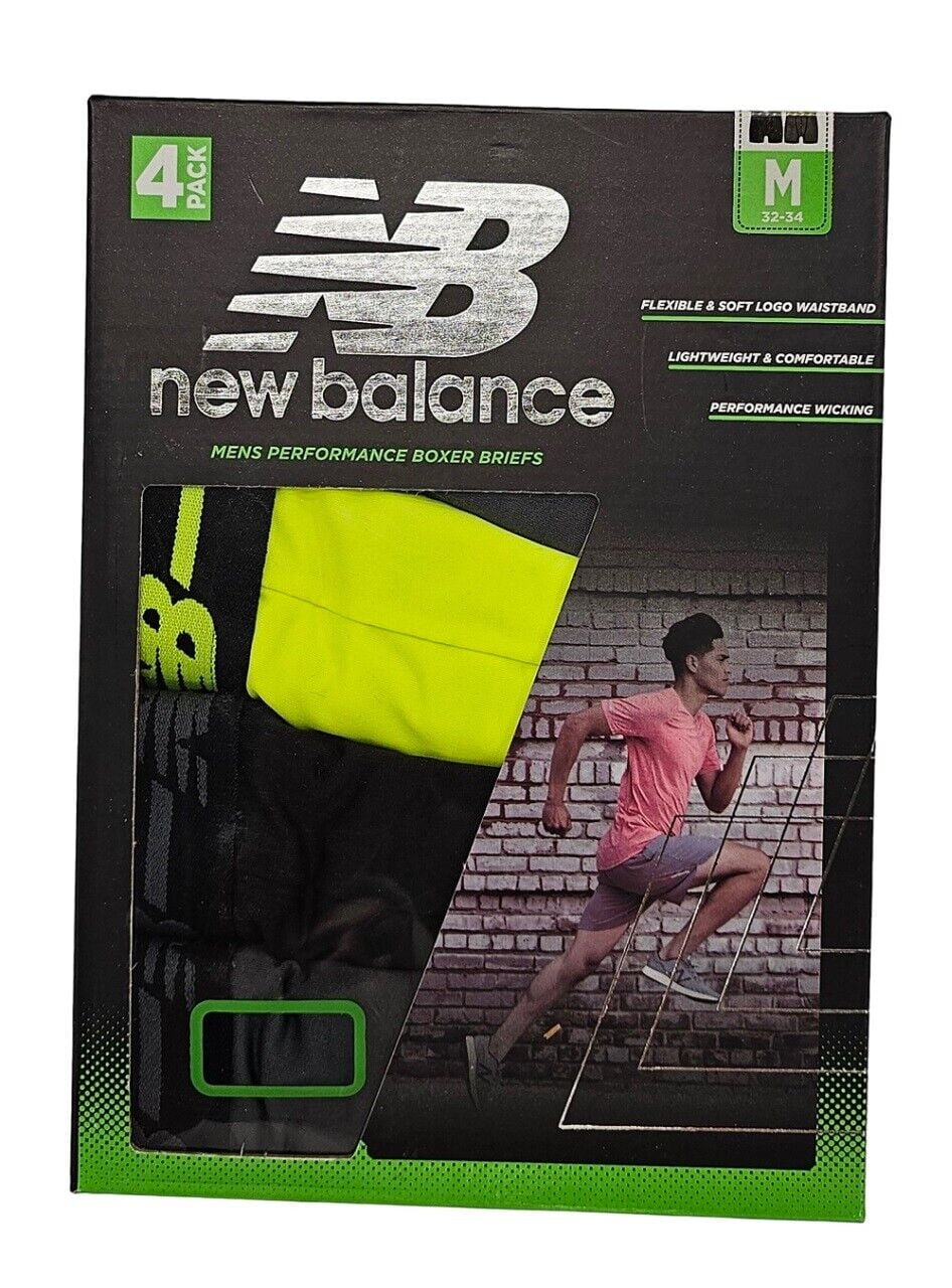 New Balance Men's Performans Boxer Briefs - NB3017-4 (Magnet/Hi-Lite ...