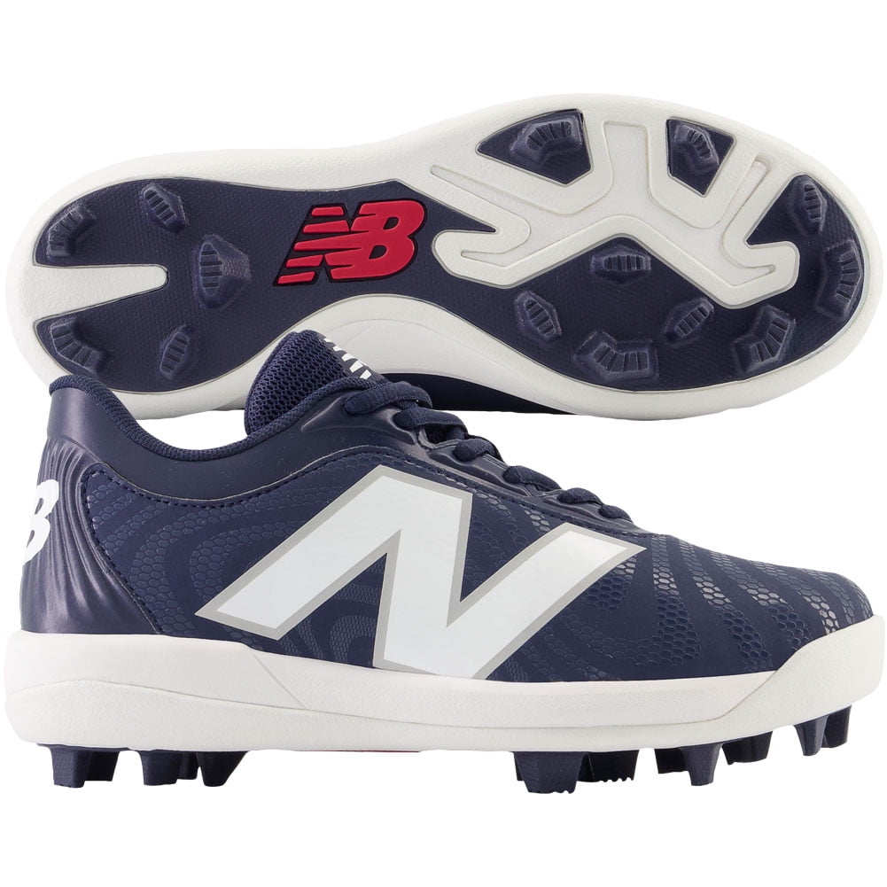 New Balance Youth 4040V7 Rubber Molded Baseball Cleat Navy/White Medium ...