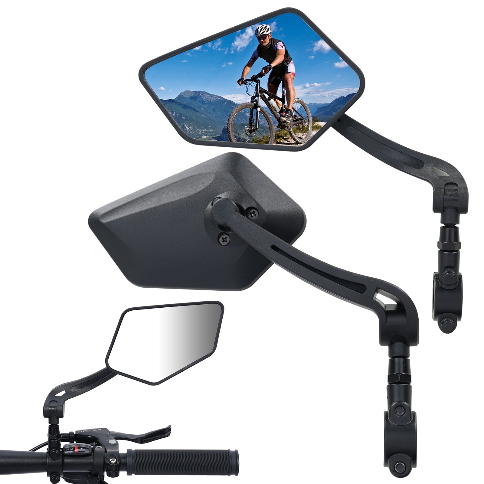 New Bar End Bike Mirror, APLSTOW HD Automotive Grade Glass Lens E-Bike ...