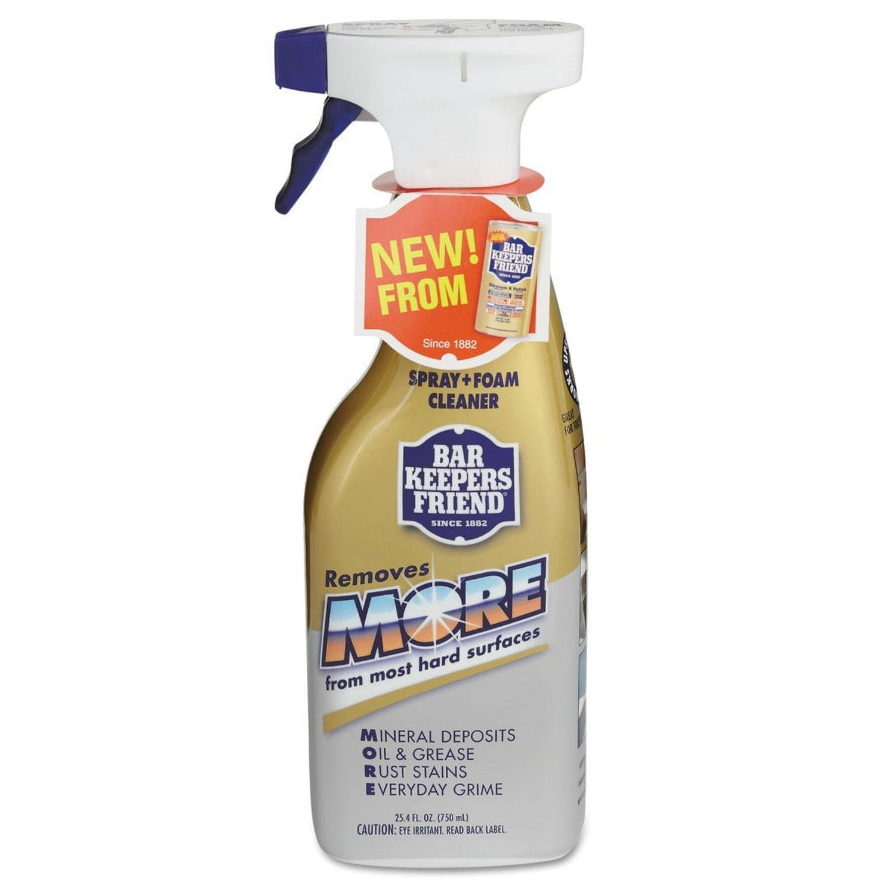 Bar Keepers Friend MORE Spray & Foam Cleaner, Non-Abrasive, 25.4 Oz ...