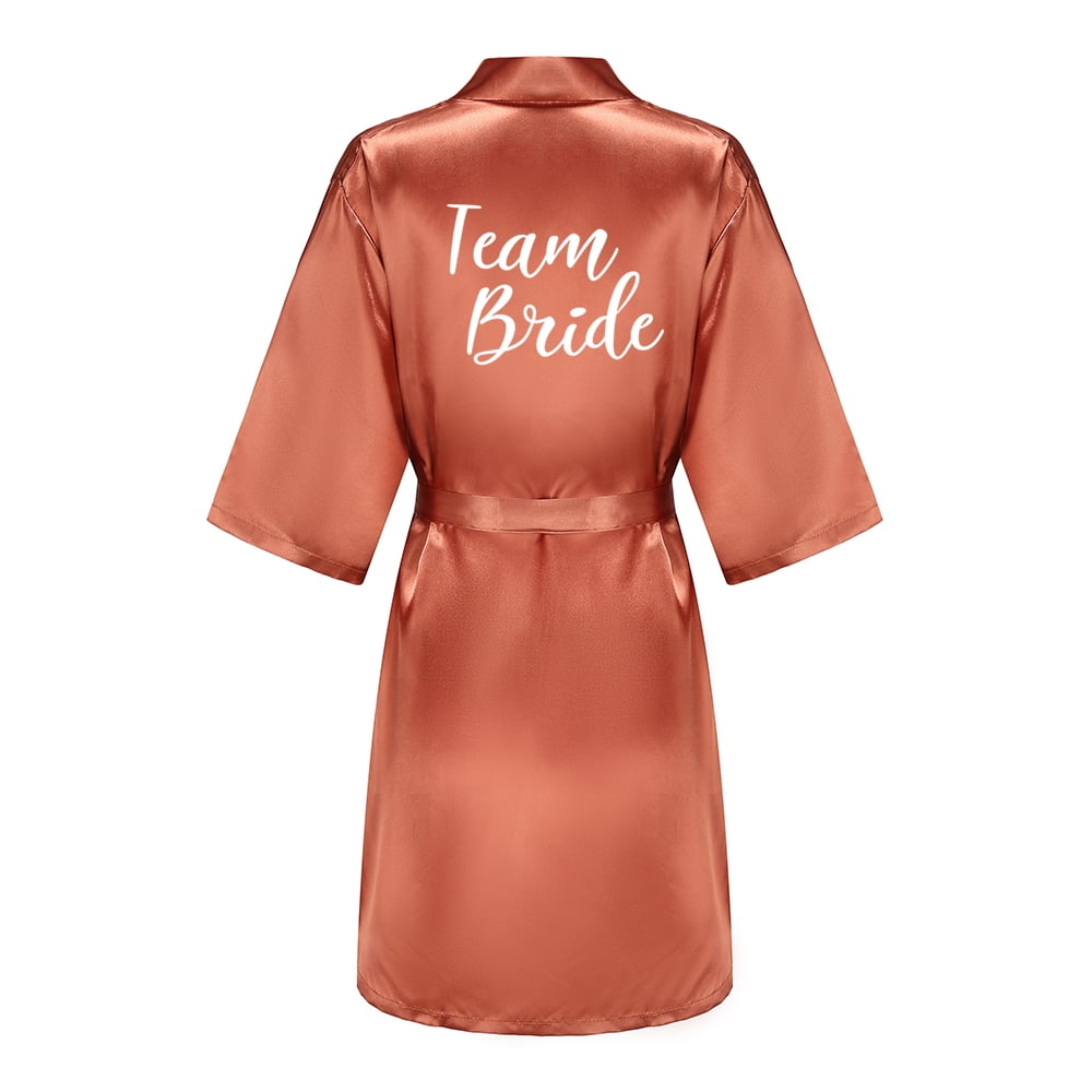 New Bathrobe Bride Satin-Silk Robe Women Bridal Party Sister Team ...