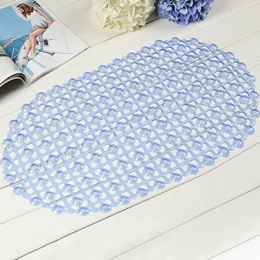 Grass Look Vinyl Bath Tub Mat, Size 14" x 26" in Ivory - Walmart.com
