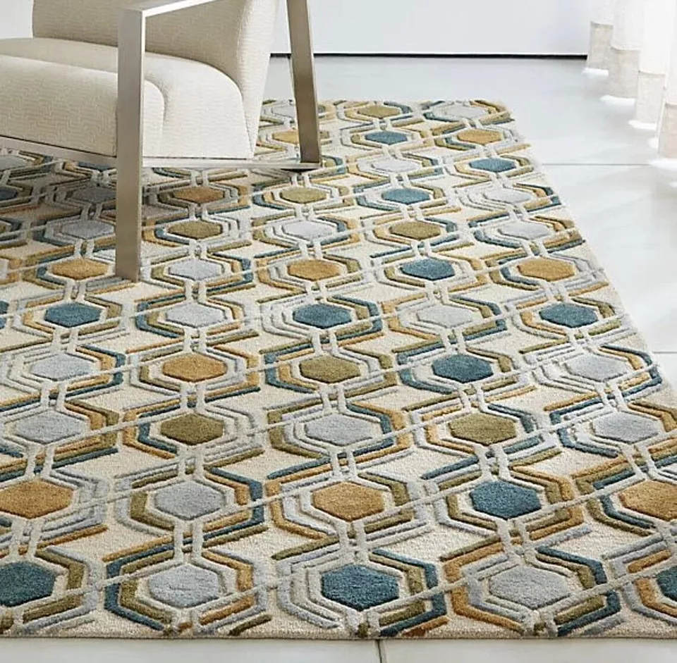 New Baxter Carbon Black Modern Design Handmade Tufted 100% Woolen Area ...