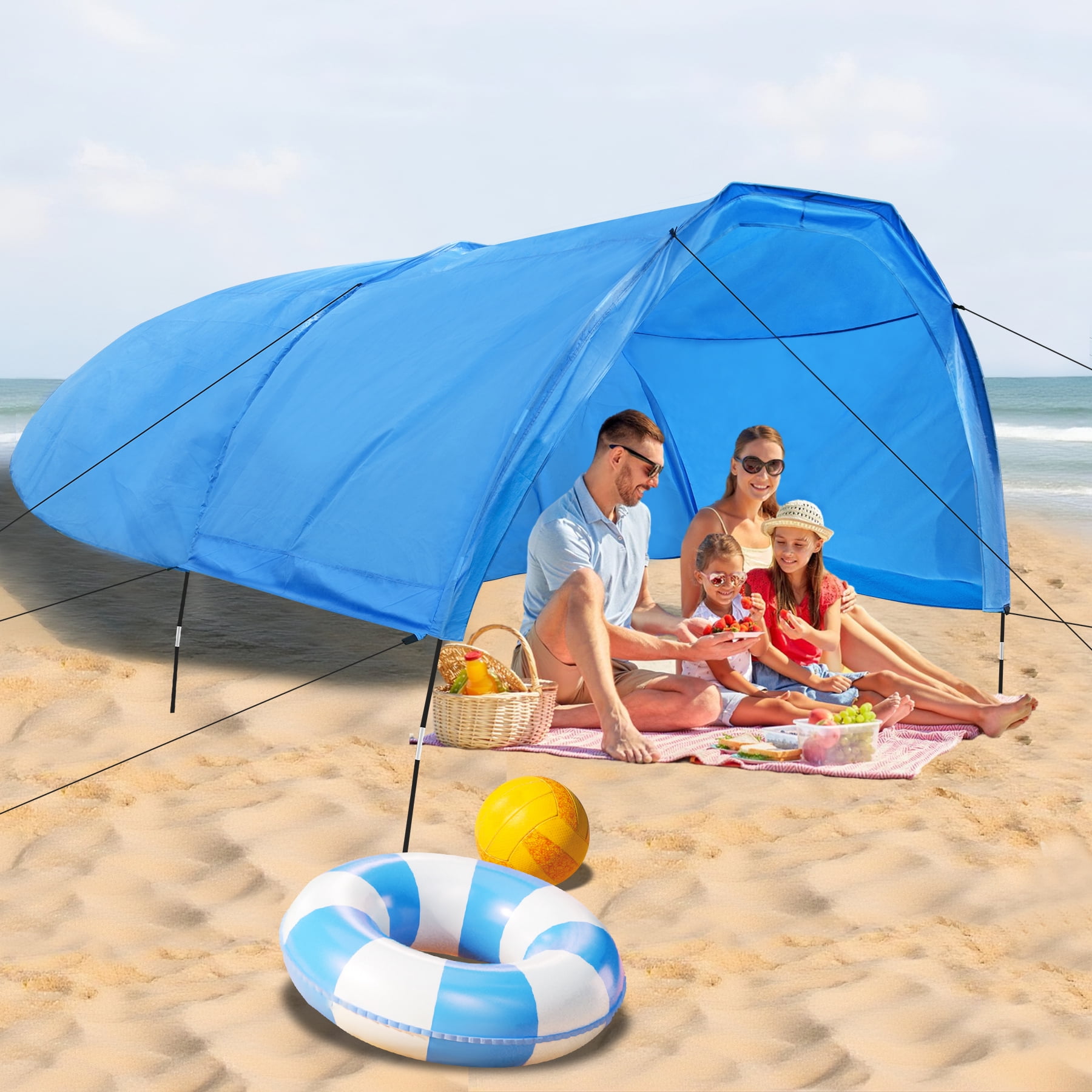 WTVIDAS, Beach Shade Canopy, 200 Sq Ft, UPF 50+, Lightweight, Wind ...