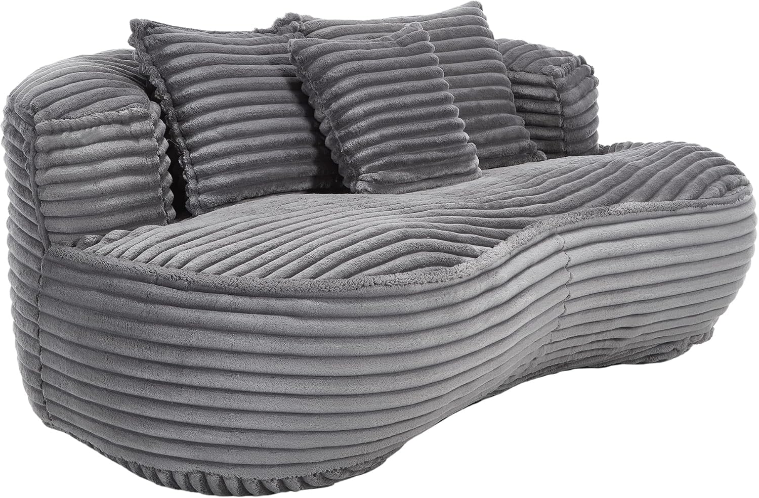 New Bean Bag Chair for Adults, Upholstered Floor Sofa with Armrests ...