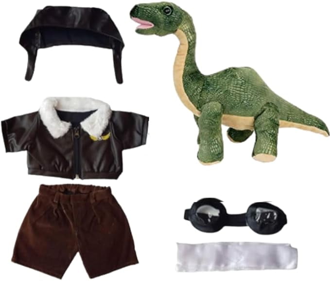 New Beck the Brontosaurus 16-Inch Plush Dinosaur with Pilot Outfit ...