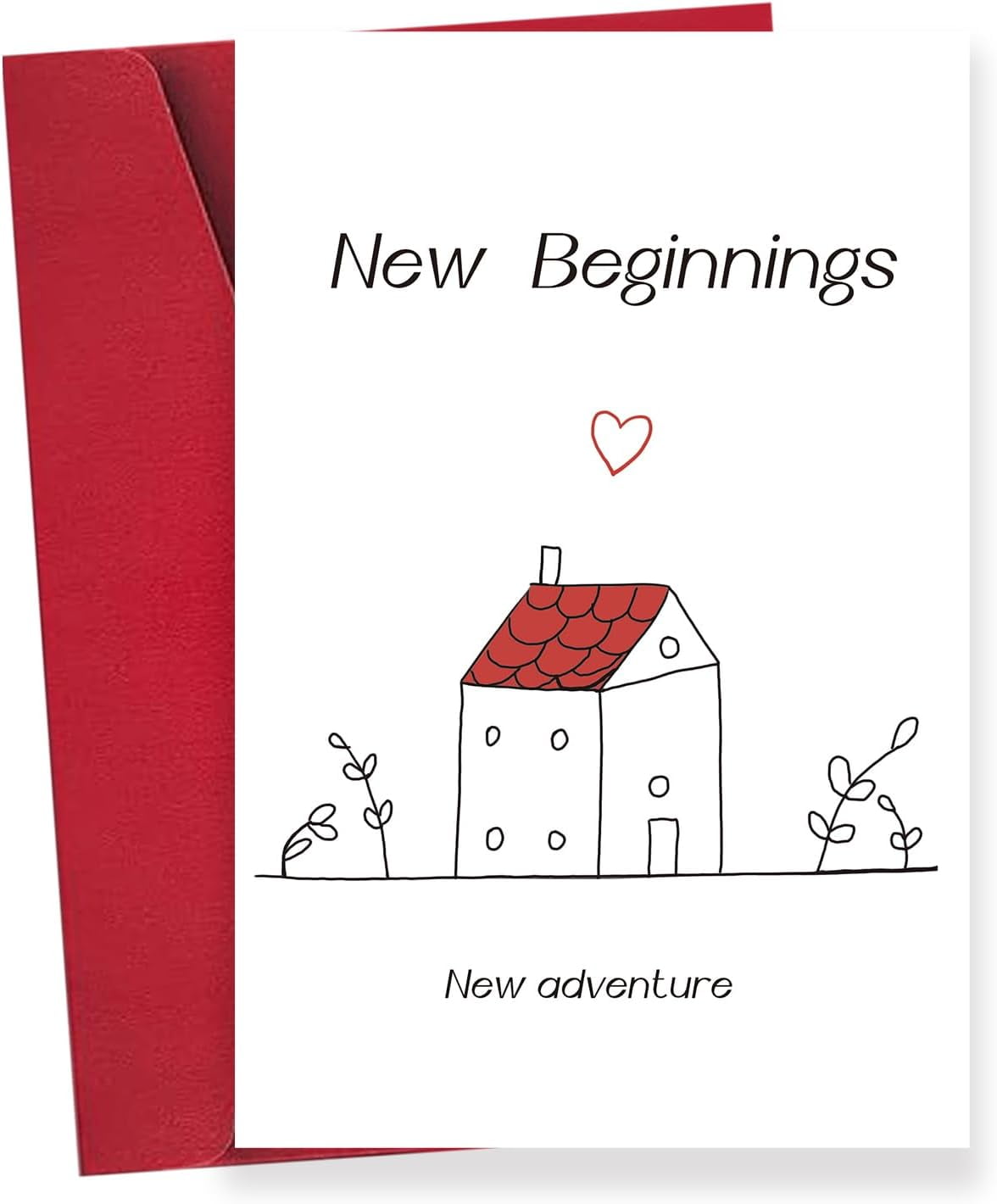 New Beginnings Congratulations Card – Sweet House Design – Envelope ...