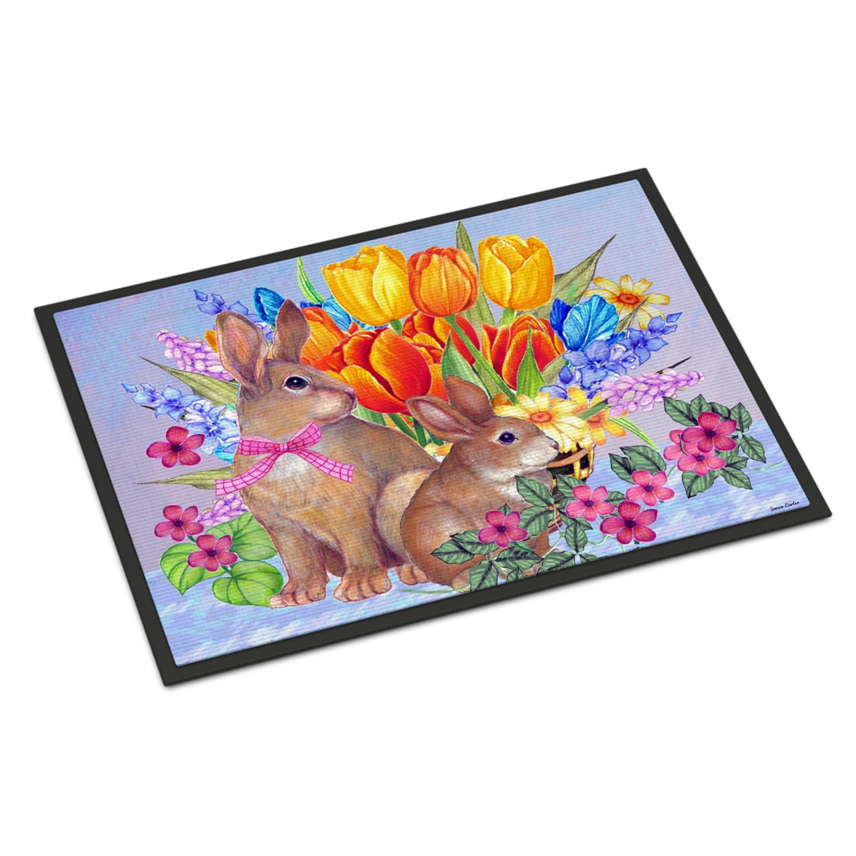 New Beginnings II Easter Rabbit Door Mat - Walmart.com