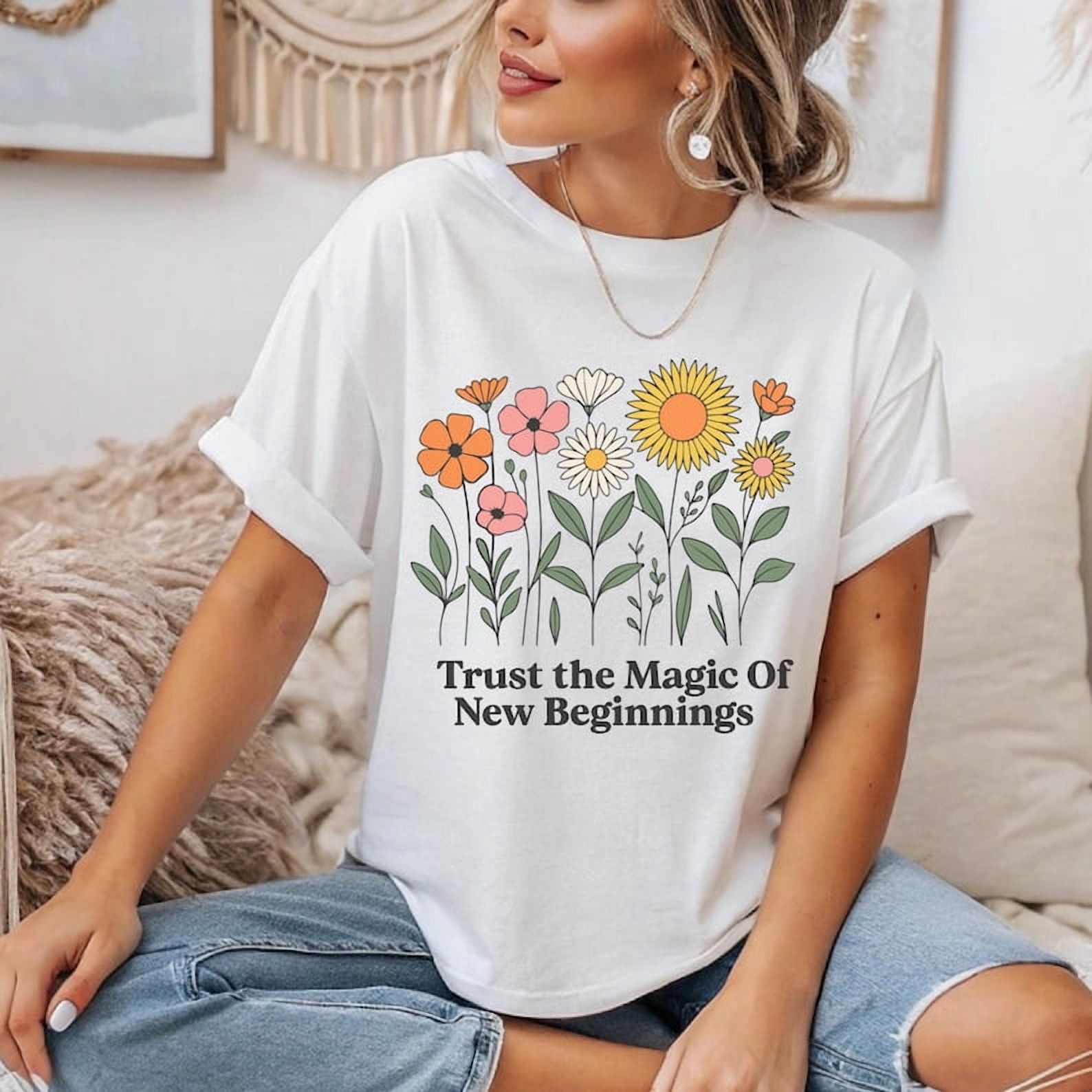 New Beginnings Tee – A soft and uplifting shirt that brings calm energy ...