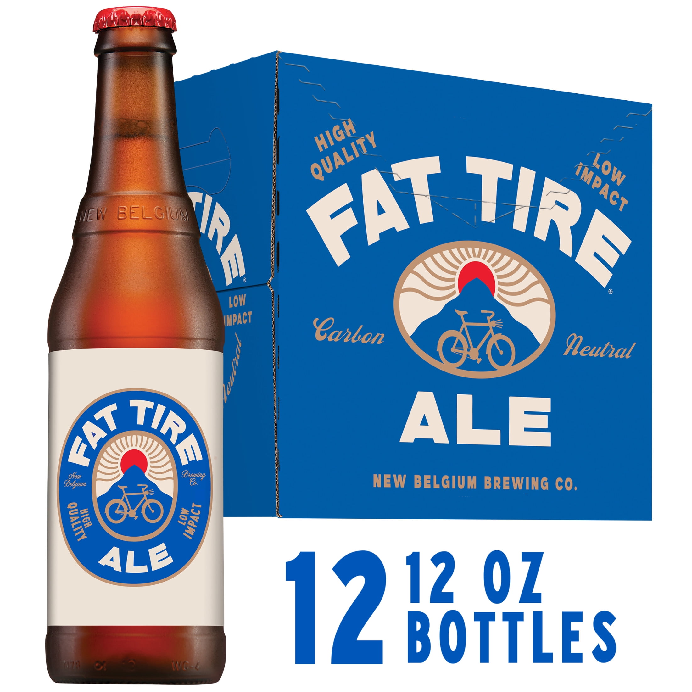 New Belgium Fat Tire Craft Ale Beer, 12 Pack, 12 fl oz Bottles, 5.2% ...