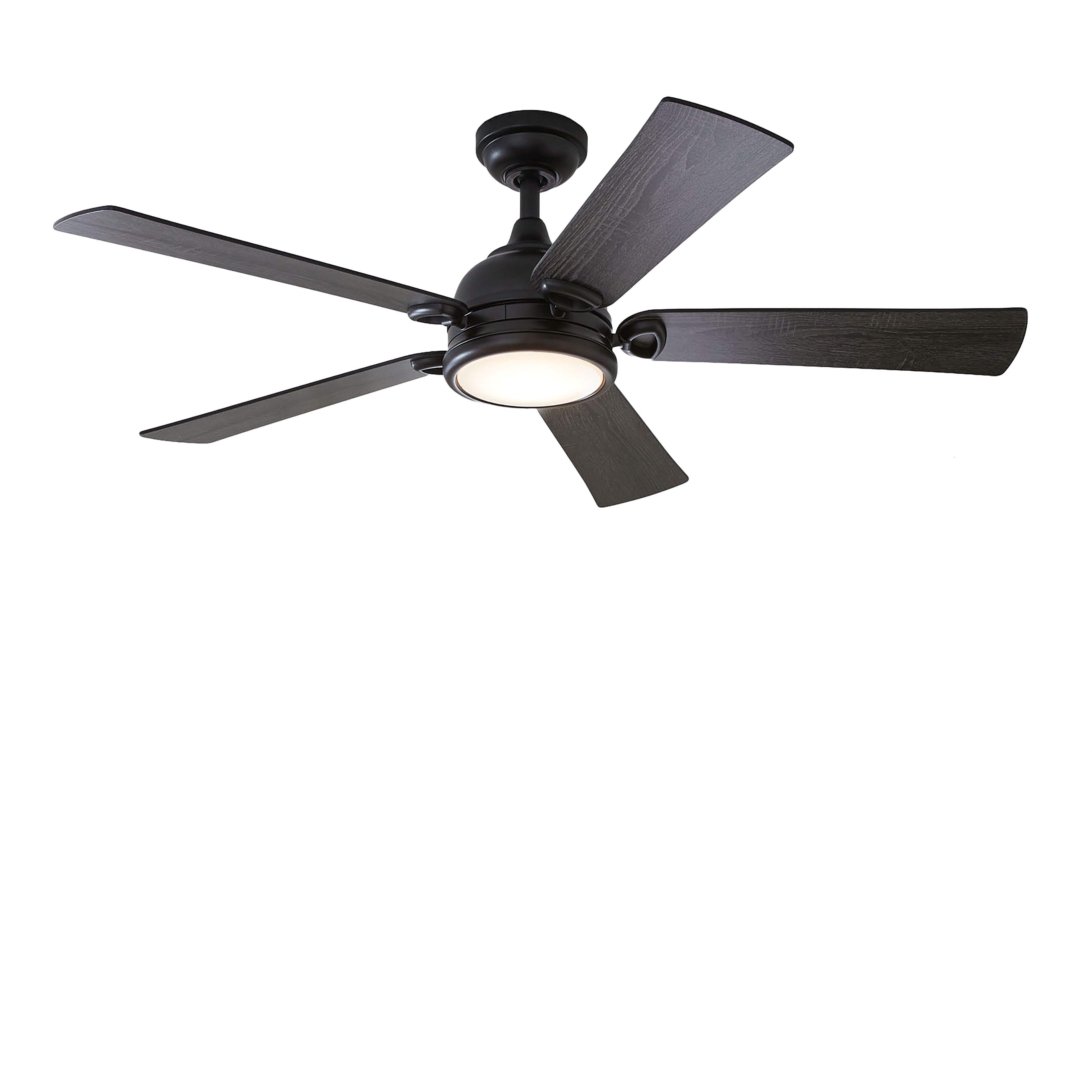 Better Homes & Gardens 52" Black Modern Ceiling Fan LED Light, 5 ...