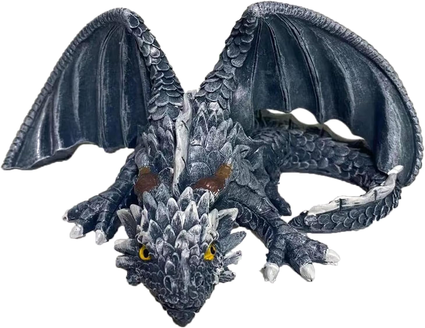 New Big Squatting Dragon Sculpture，Gothic Dragon Statues，Resin Lifelike ...