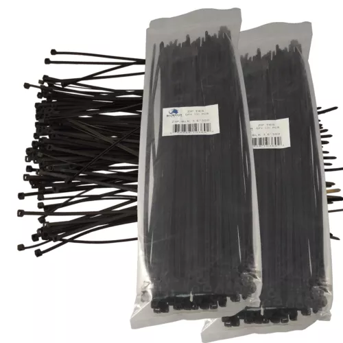 New Black 200 Pcs. 12 Inch Zip Ties Nylon 40 Lbs Uv Weather Resistant ...