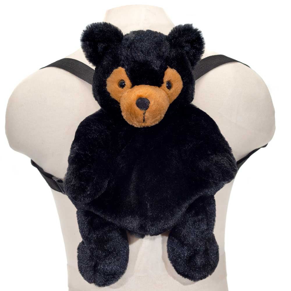 New Black Bear Plush Backpack - 16-inch Back to School Accessory, Cute ...