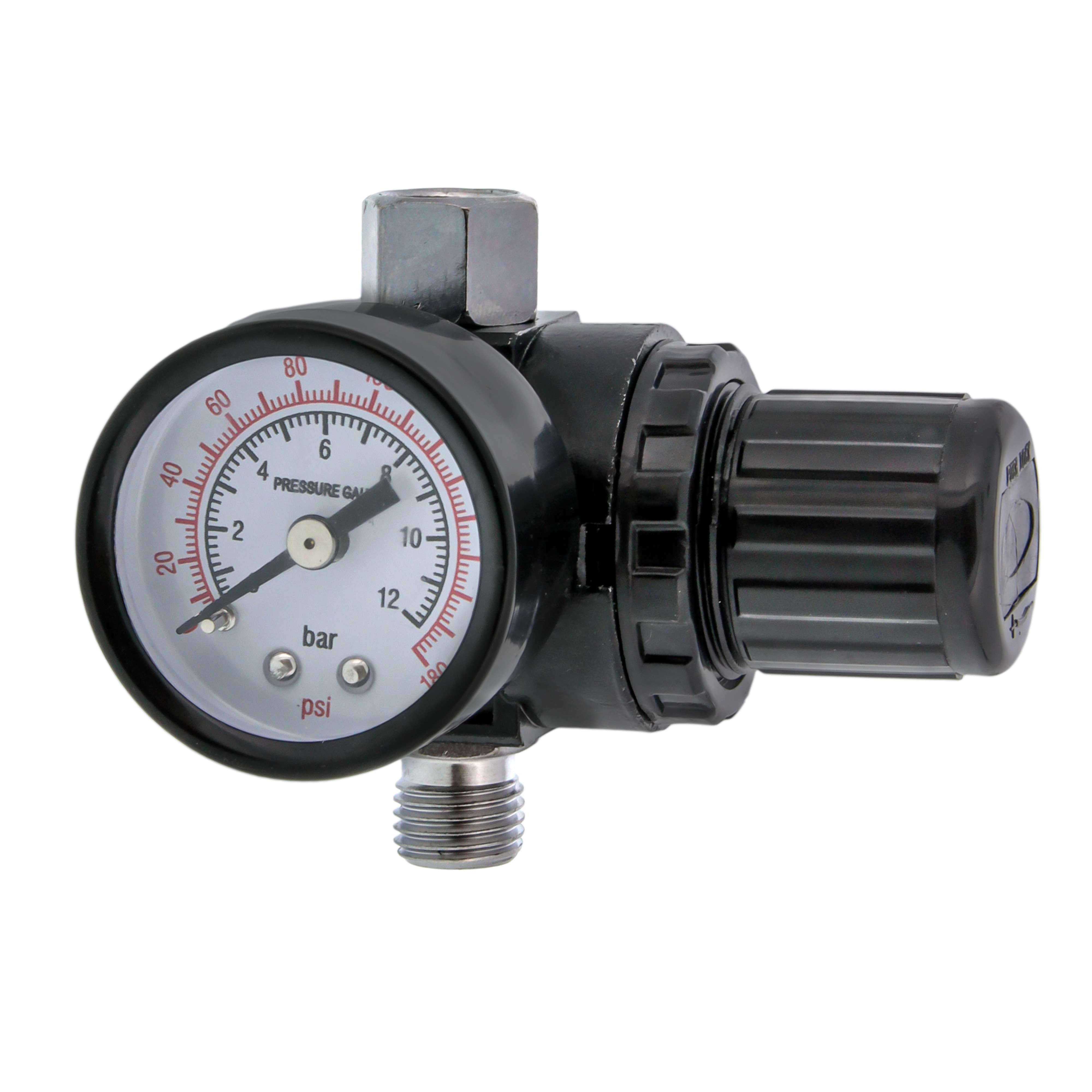 New Black SPRAY GUN AIR REGULATOR w-GAUGE-Auto Car Paint-Hvlp - Walmart.com