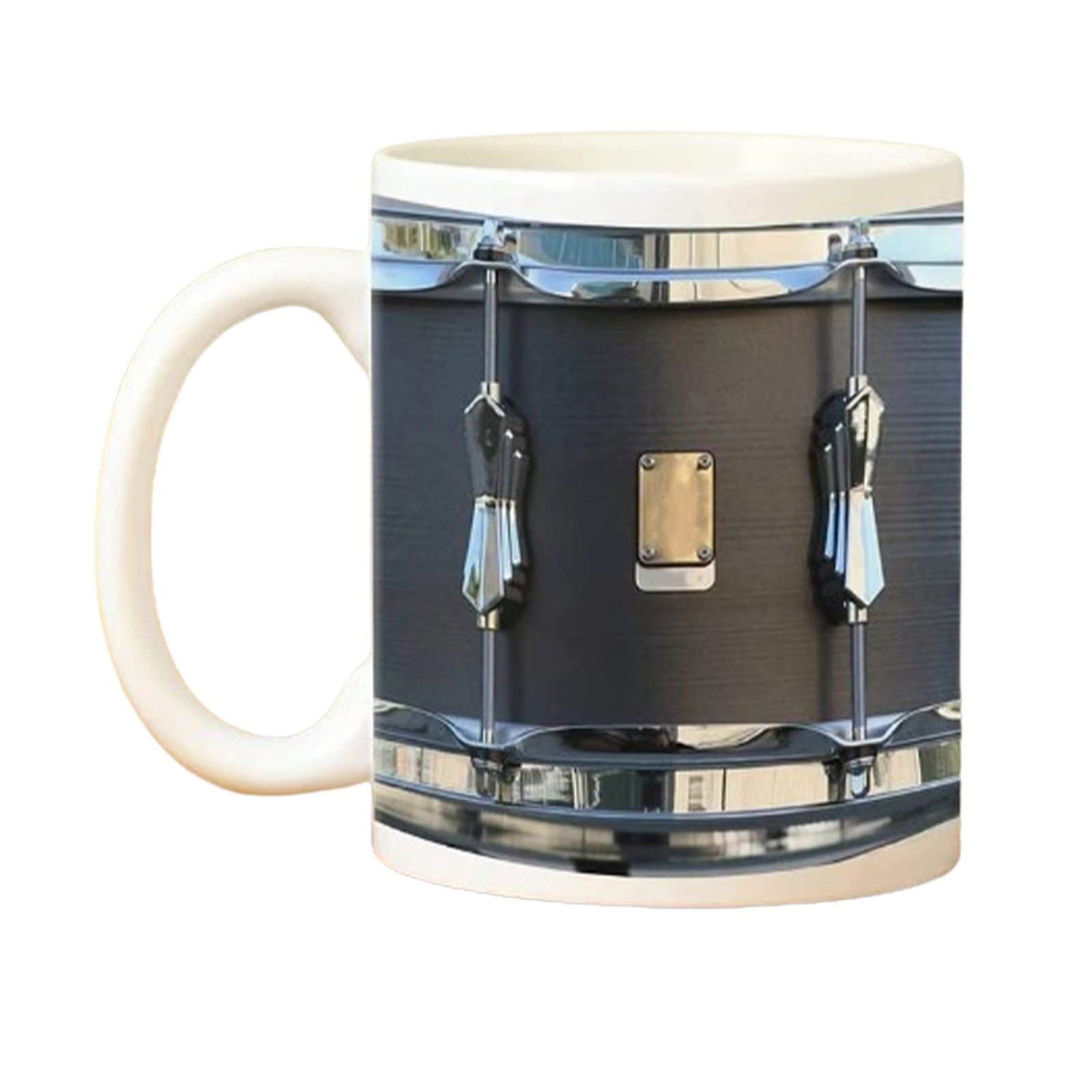 New Black Vintage Drum Mug - Stylish 11oz Retro Drum Shape Coffee Cup ...