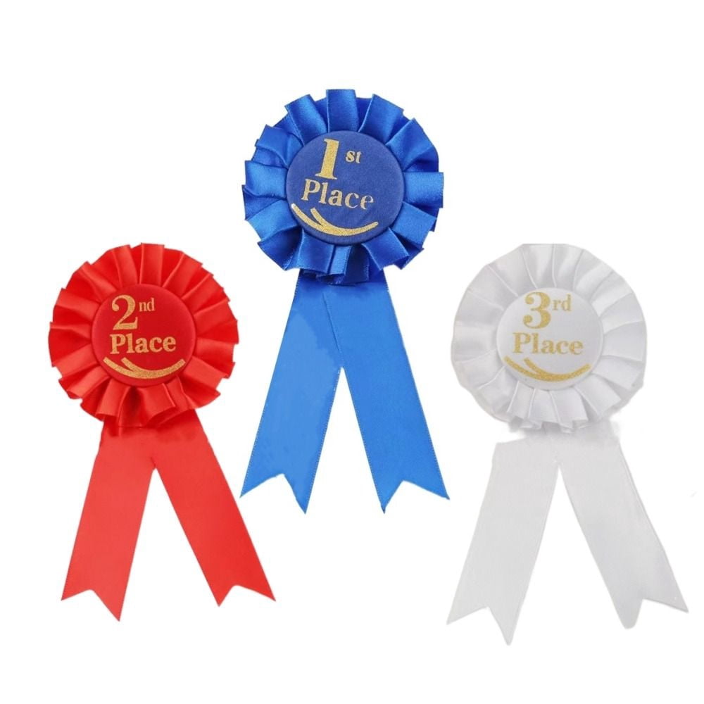 New Blue,Red,White Recognition Ribbons Rosette Ribbon Honorable Ribbon ...