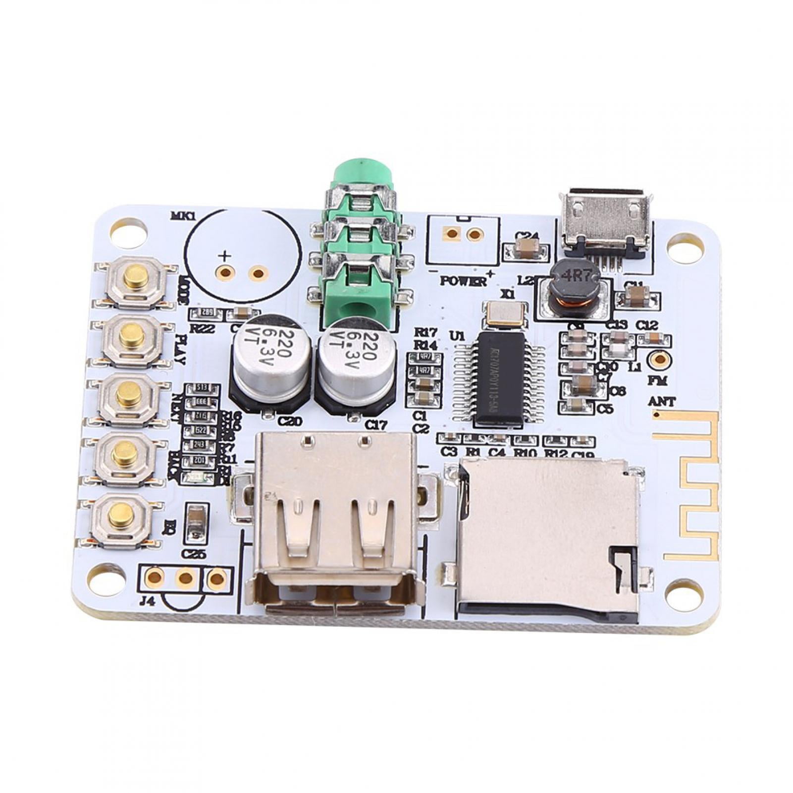 New Bluetooth Audio Receiver Microphone Amplifier USB TF FM MP3 Decoder ...