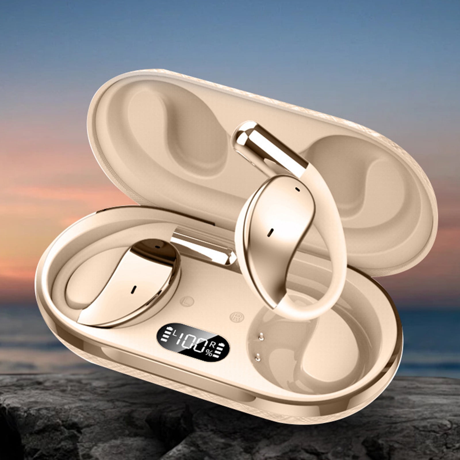 New Bluetooth Earbuds Noise Cancelling,Hanging Ear True Wireless High ...