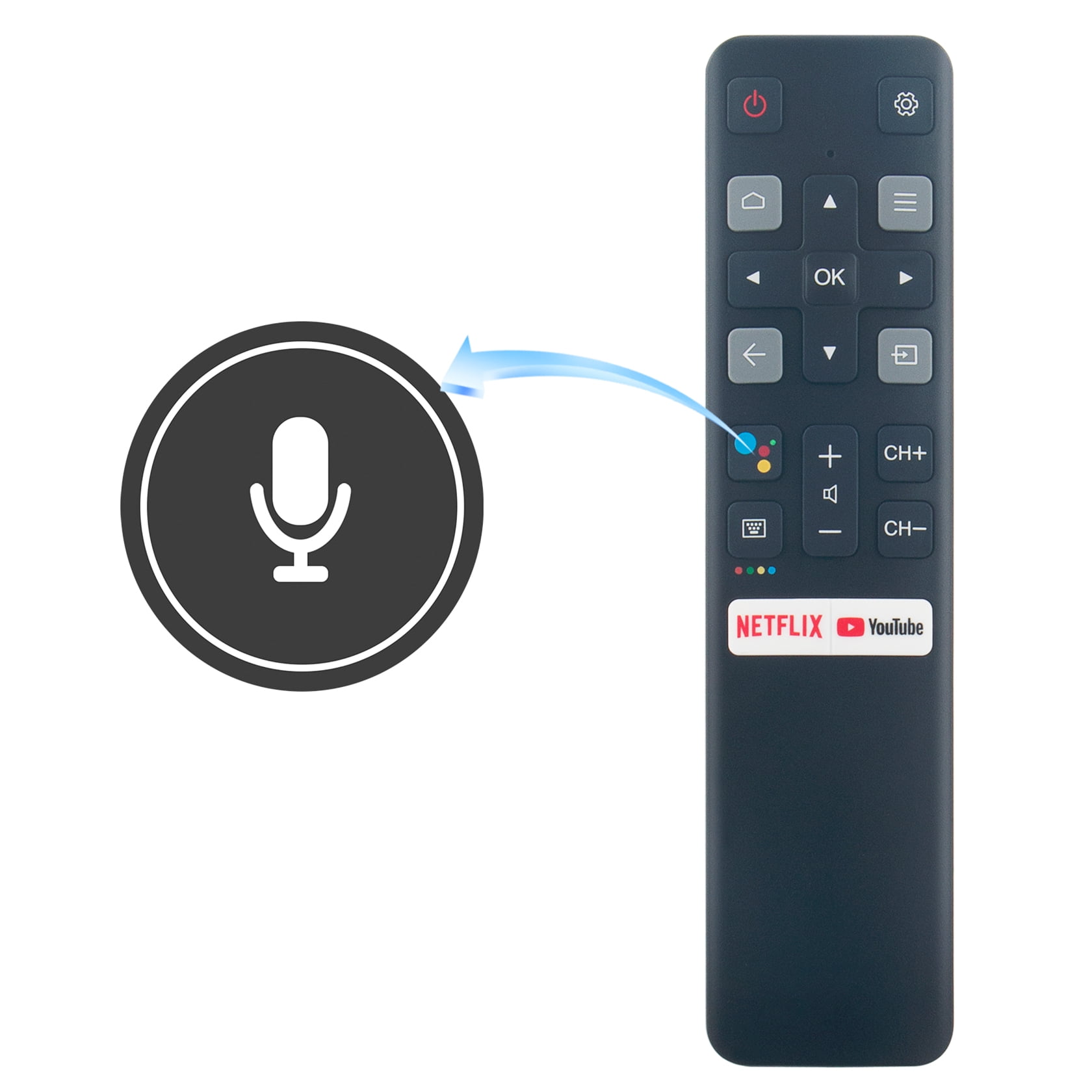 New Bluetooth Voice Replaced Remote ControlSRC802V fit for TCL TV ...