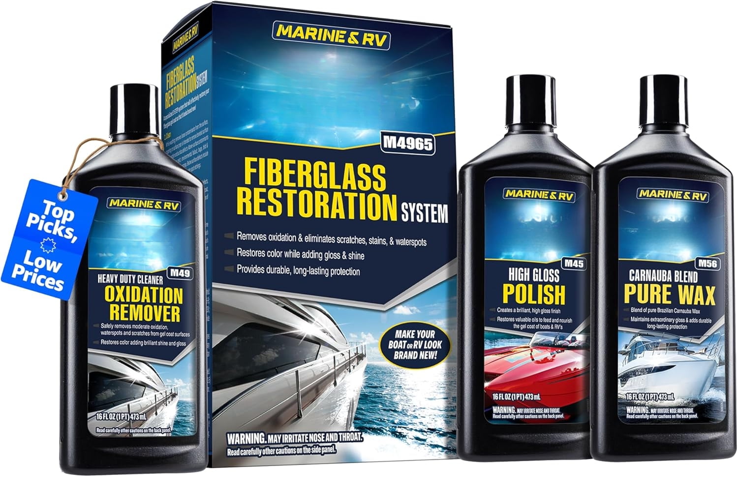 New Boat Owner's Essentials Box - Boat Cleaning Kit With Premium Marine ...