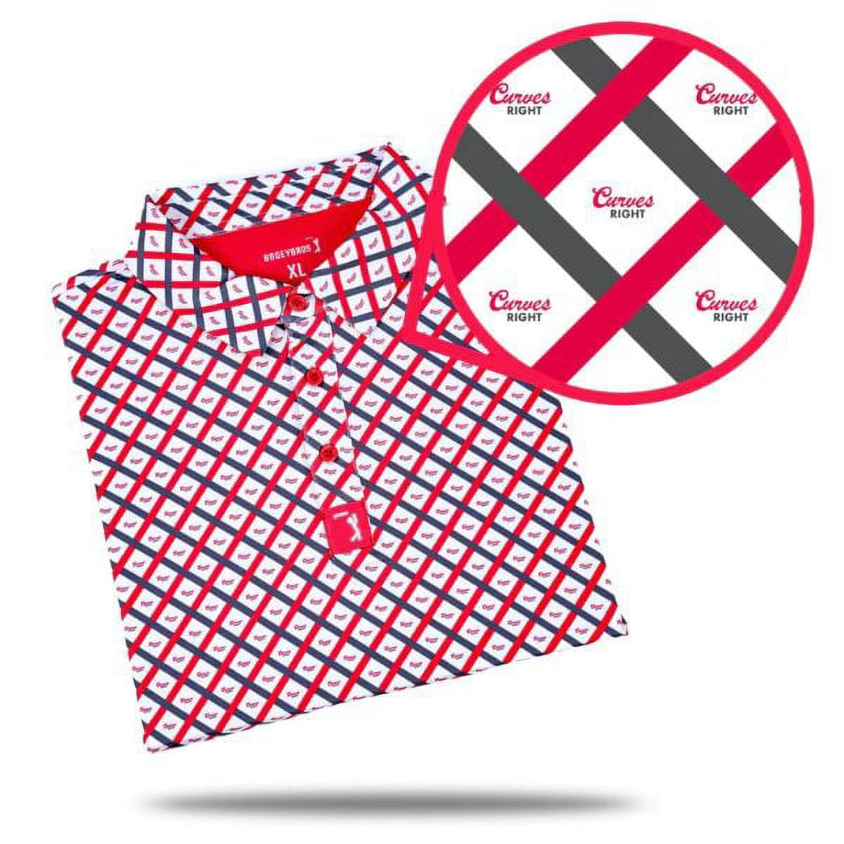 New Bogey Bros Golf Curves Right Polo Extra Large White Extra Large ...
